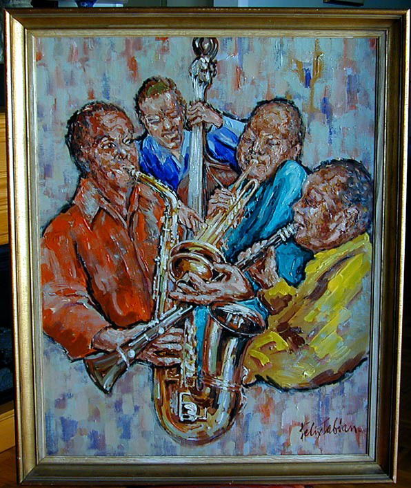 94: FELIX FABIAN (20THC BRITISH) OIL PAINTING An oil on