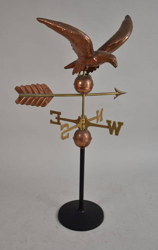 Full Bodied Mounted Copper Eagle Weathervane, 44"h (#0022) on Jan 17 ...