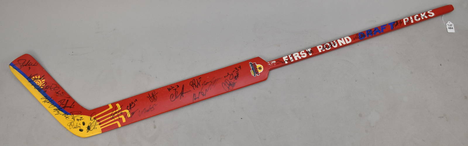 Signed 2001 NHL First Round Draft Picks Hockey Stick - A hand-painted ...