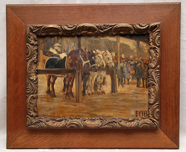 Andre Colin (french 19th/20th Century) Oil On Pan