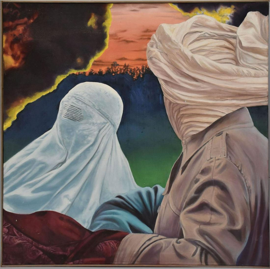 Ken Moylan, Contemporary Oil On Canvas, First Joyful Mystery, 36 X 36 ...