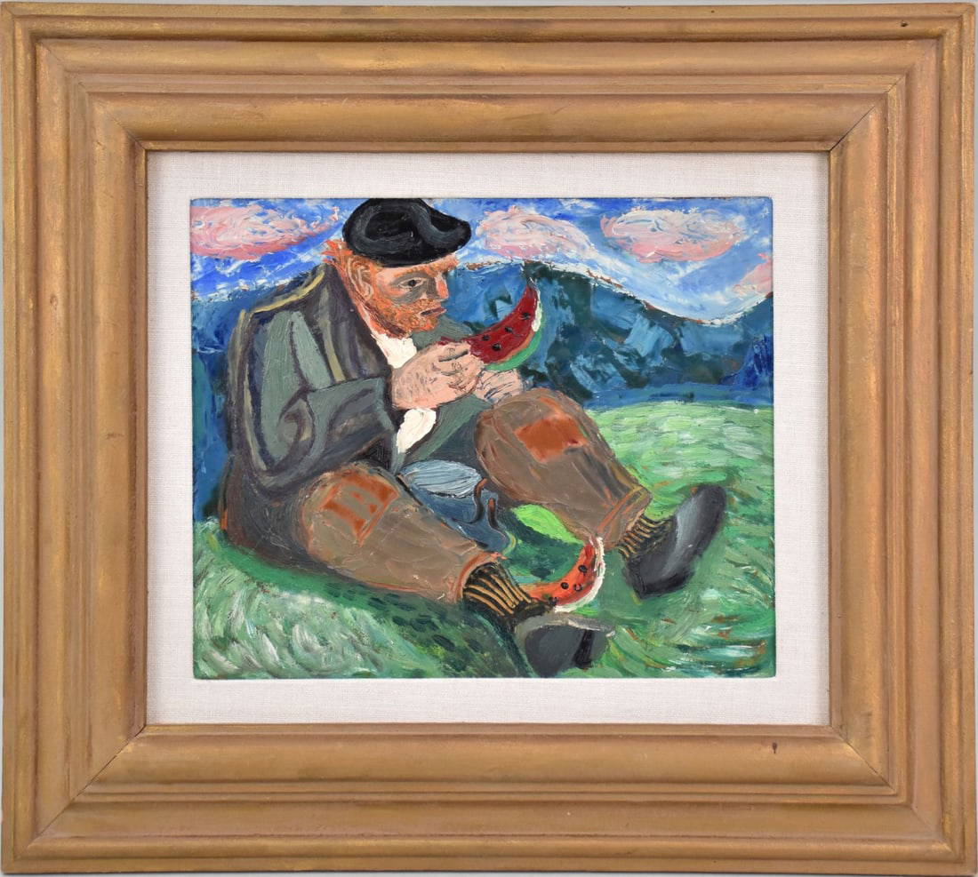 Vincent Clavo Gil Aka Tarty (madrid, 1923-1993) Oil On Paper, Label On ...