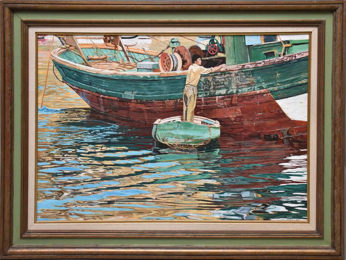 Mary Louise O'sullivan (american 20th Century) Oil On Canvas, Days End ...