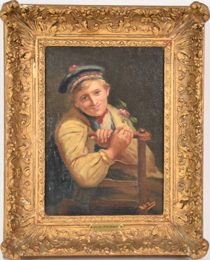 19th Century English School Signed W.h. Perry. Oil On Canvas Board ...