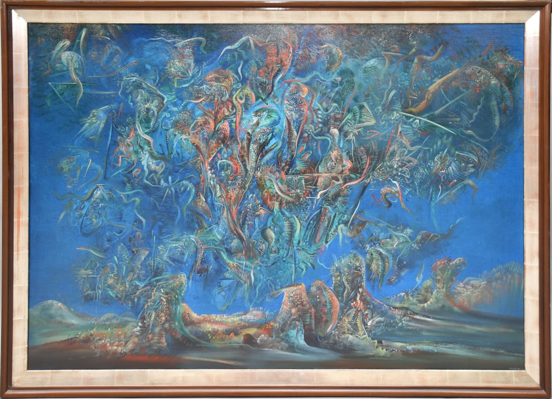 Marc Janson (born 1930) Oil On Canvas, Abstract Landscape - Janson '72 ...