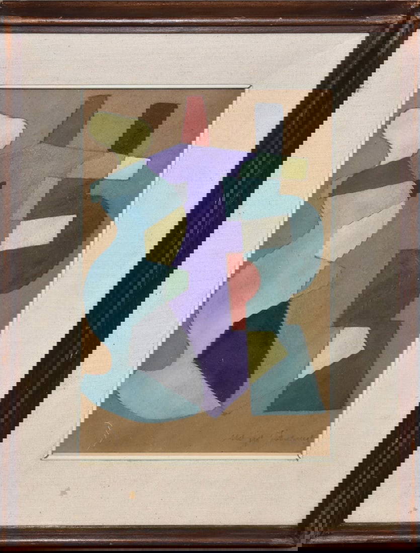 Attributed To: Maria Jarema (polish 1908-1958) Composition, Gouache On ...