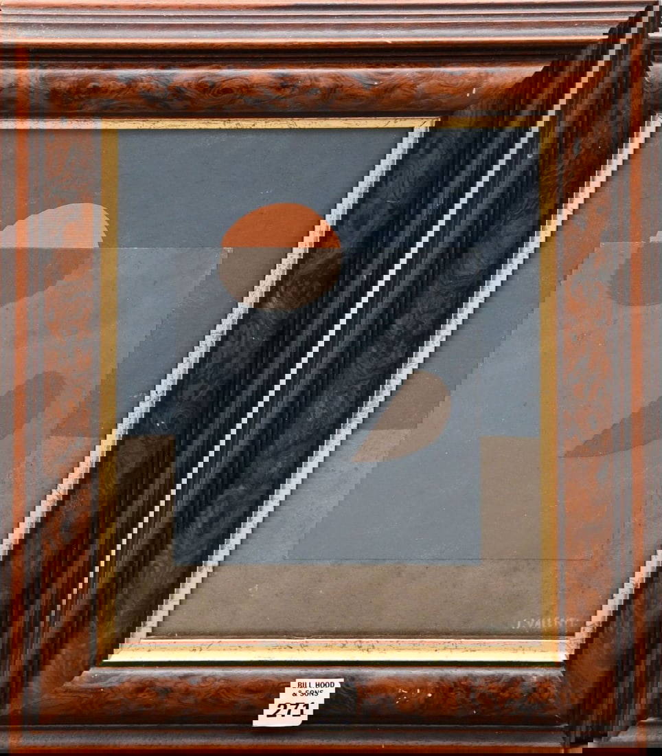 Attributed To: Italo Valenti (italian 1912-1995) Collage, Signed I ...