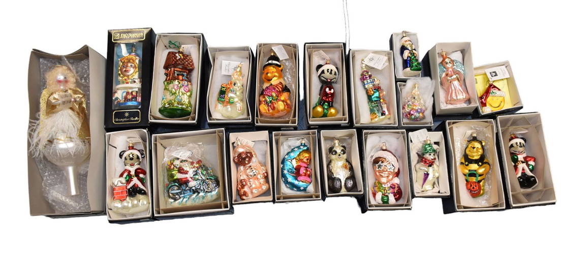 Lot Of Christopher Radko Christmas Ornaments With Original Boxes, 19 ...