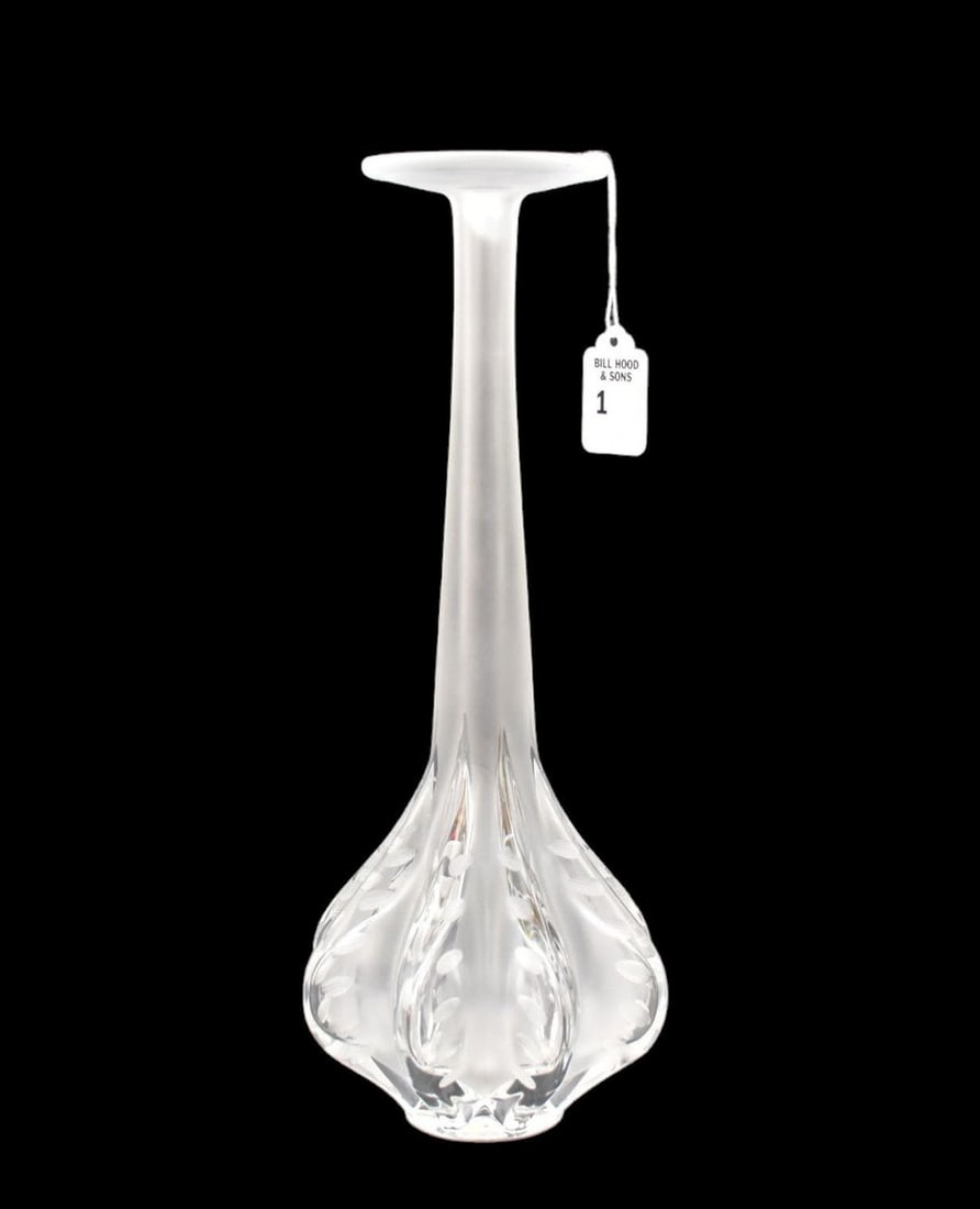 Lalique France Crystal 'soliflore' Vase - A Lalique Clear And Frosted Crystal Vase. Designed By ...