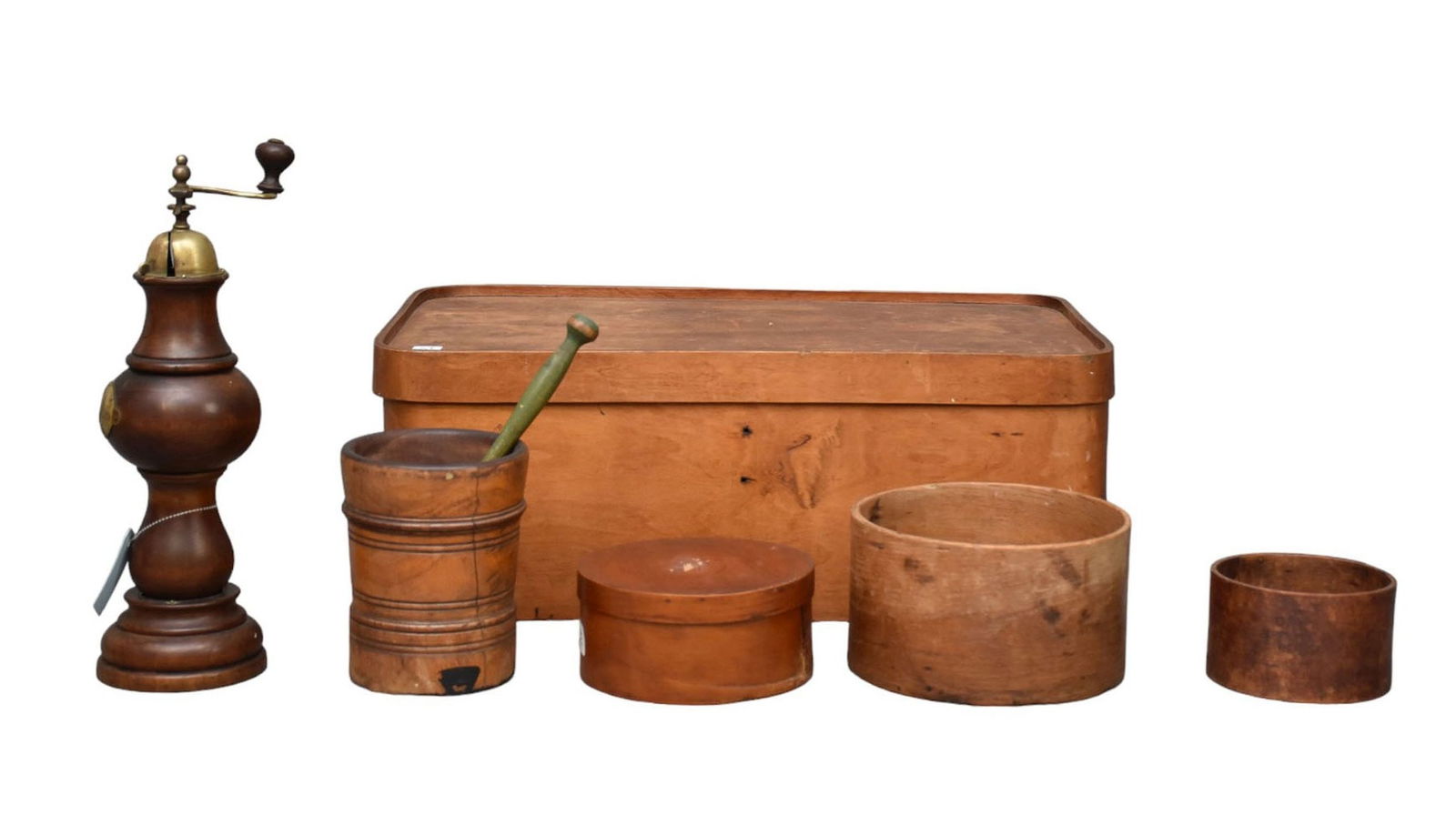 7pc. Lot Vintage/primitive Wood/wooden Bent Wood/band Boxes, Large ...