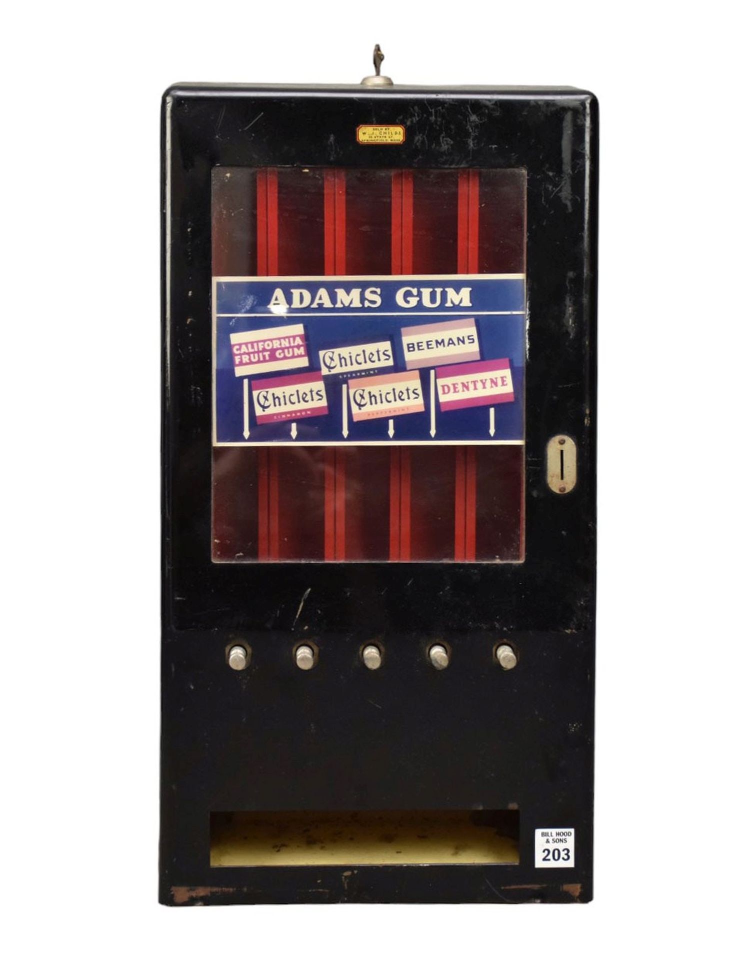 Adams Gum Vending Machine, C. 1920s - Early Penny Countertop Gum ...
