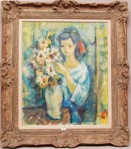 Boris Simon (rus/french Born 1923) Oil On Canvas