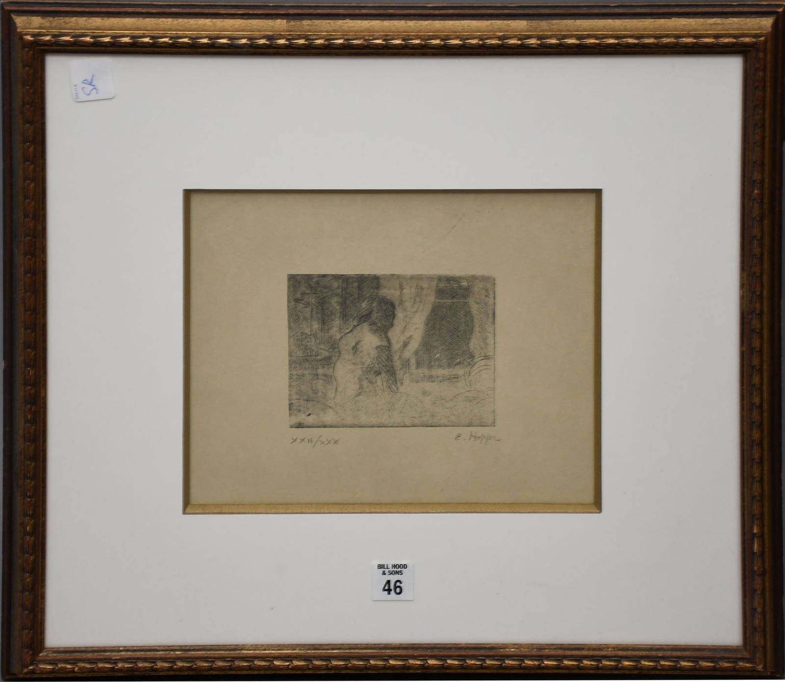 Edward Hopper (1882 - 1967) Etching - Interior Scene. Impression Size 4 ...