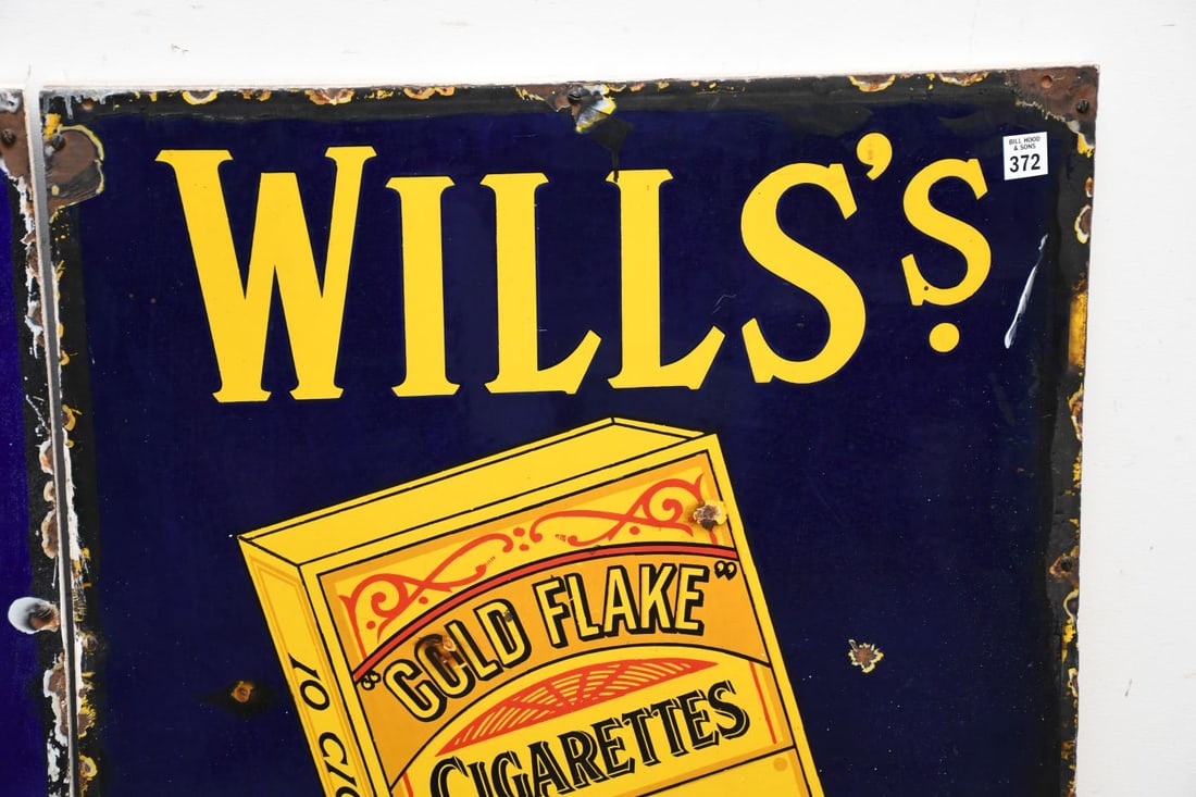 2 Vintage English Cigarette Advertising Signs Mounted To Boards, Wills ...