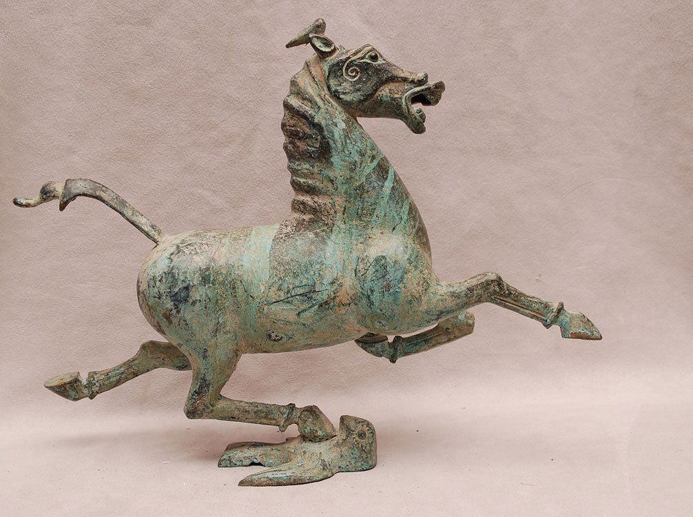 Eastern Han Dynasty Style Flying Horse, 10 1/2"h X 13