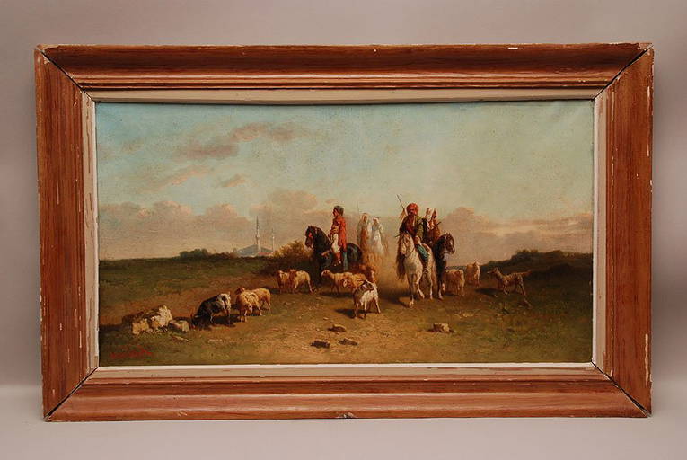 Henry Van Wyk (netherlands 1833 After 1889) Oil On C