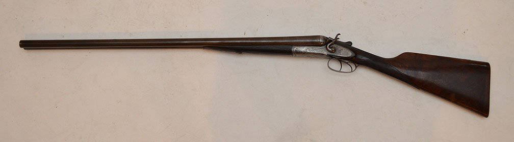 Antique Double Barrel Shotgun, Adams & Co. London,