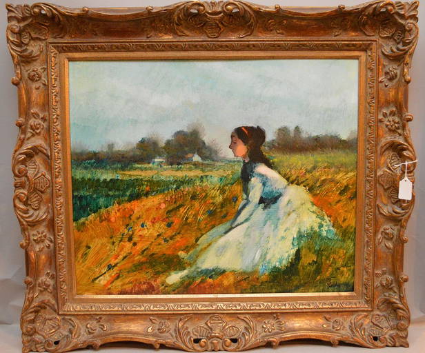 Donald Purdy (connecticut B. 1924) Oil Painting On