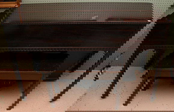 Antique Spinet Piano And Bench