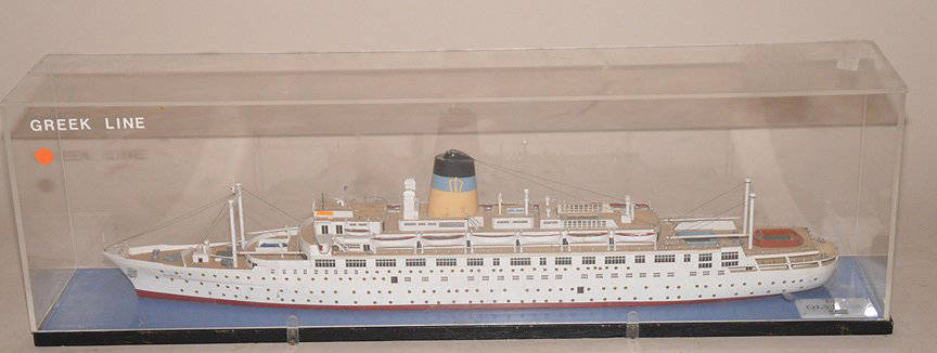 T.s.s. Olympia Greek Line Model Ship, Wood Construct, 1