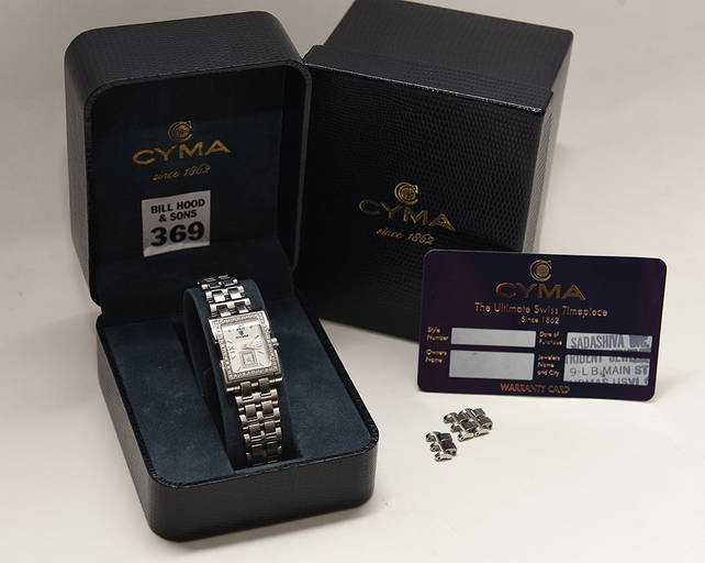 Cyma Ladies Tank Style Watch with diamonds around the - Sep 20, 2016 ...