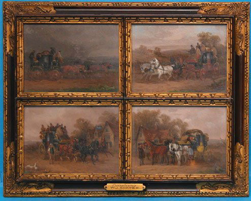 1204: W.J. Shayer paintings, Set of 4 19th century smal - Apr 25, 2006 ...