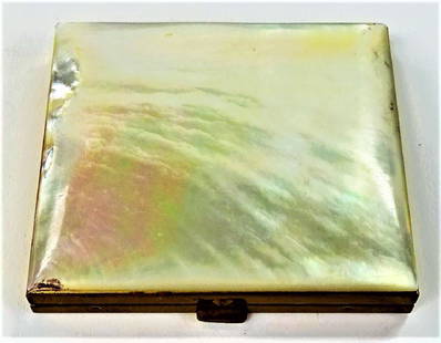 Vintage Mother Of Pearl Powder Case