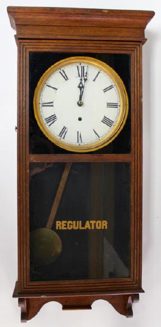 Sessions “Revere” Banjo Clock. Mahogany case-ClockPrices.Com