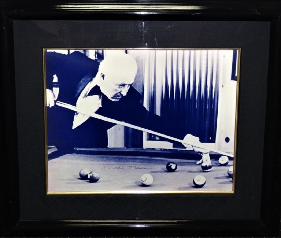 WILLIE MOSCONI AUTOGRAPHED POOL LEGEND PHOTO
