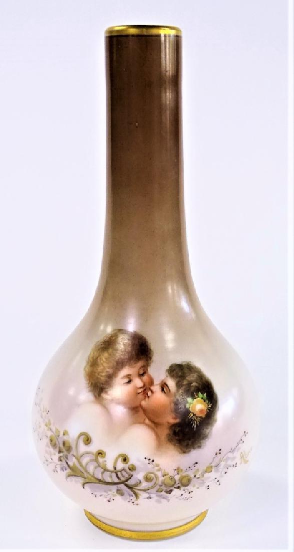 HAND-PAINTED JOSEF AHNE OPALINE GLASS VASE - Sep 25, 2017 | Auction ...