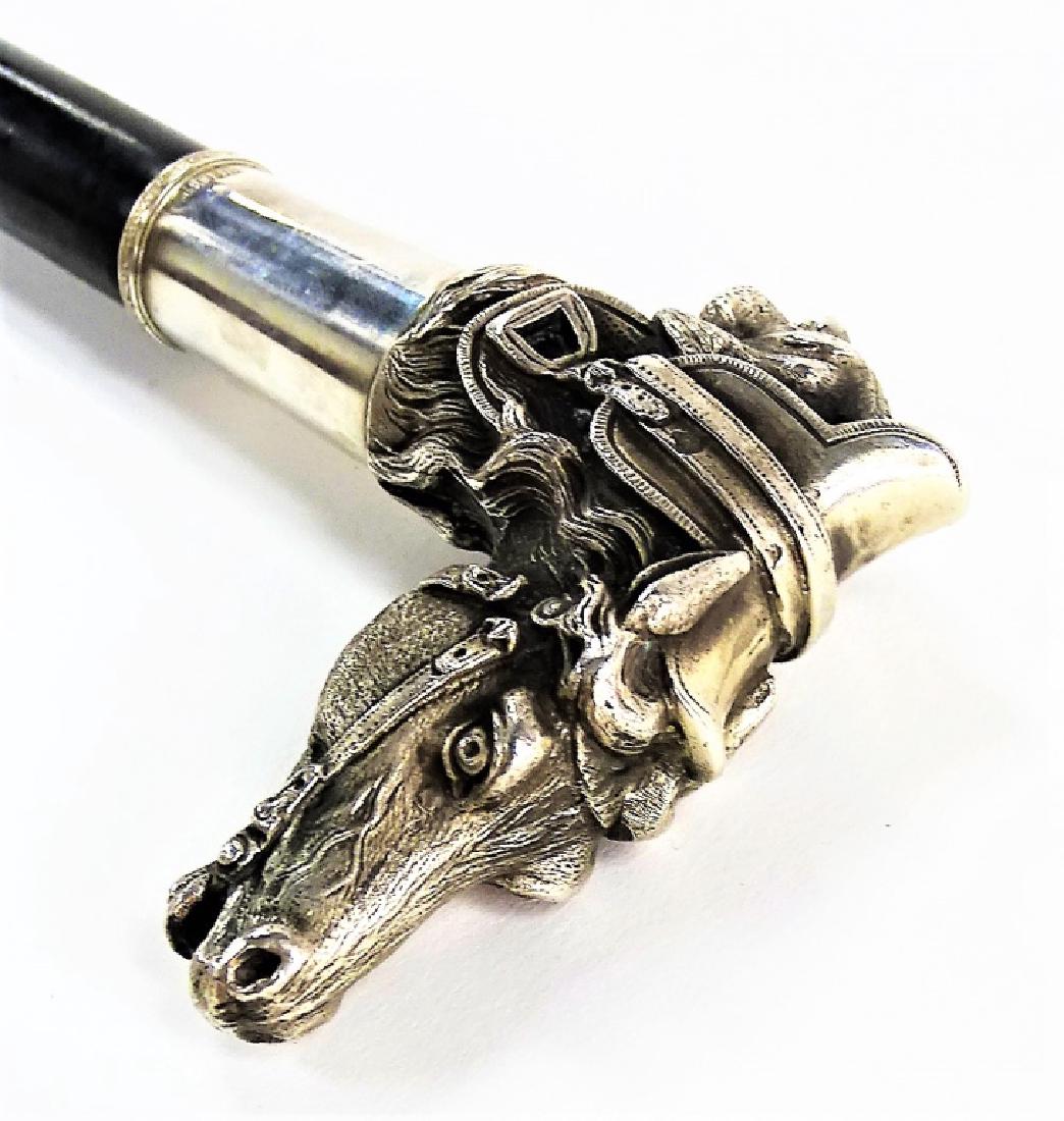 Antique Russian 84 Silver Handled Sword Cane