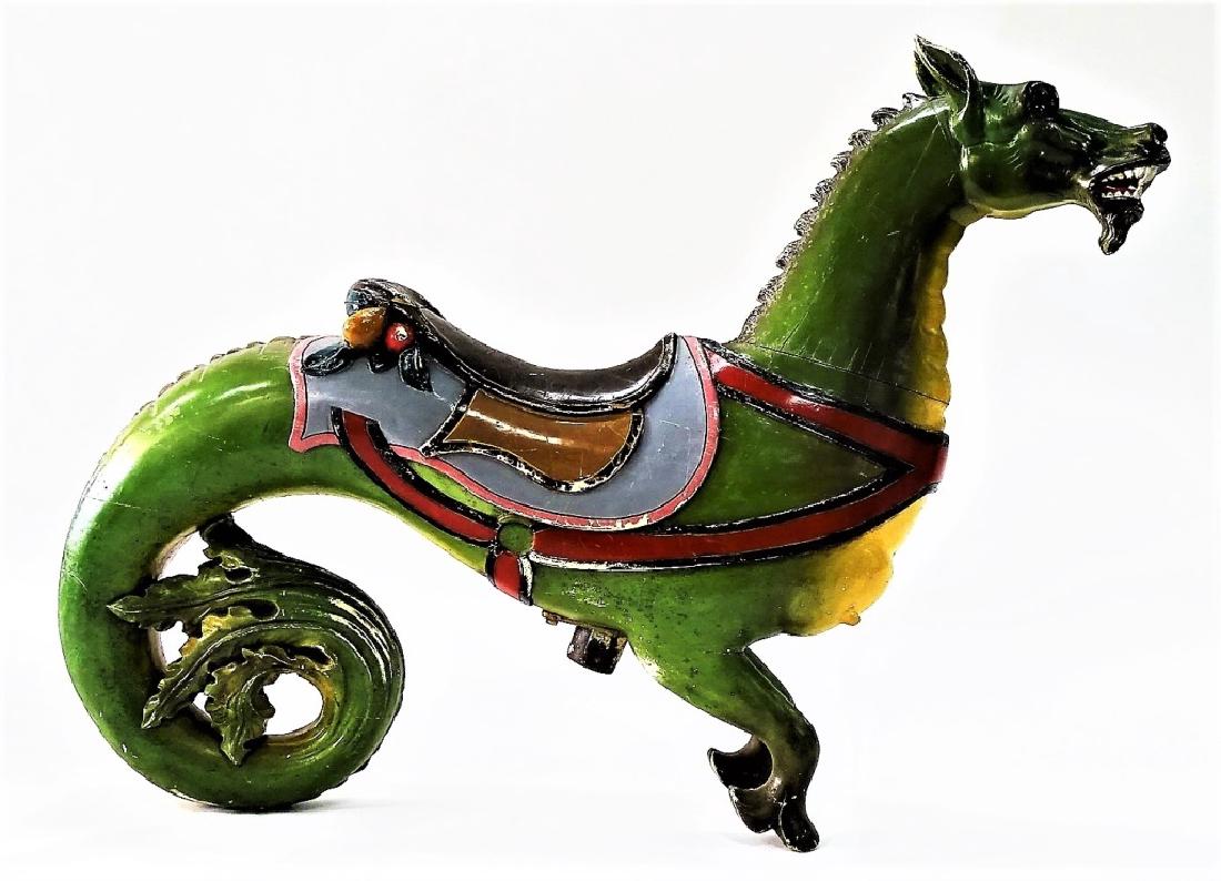 GOLDEN AGE CARVED CAROUSEL SEA DRAGON