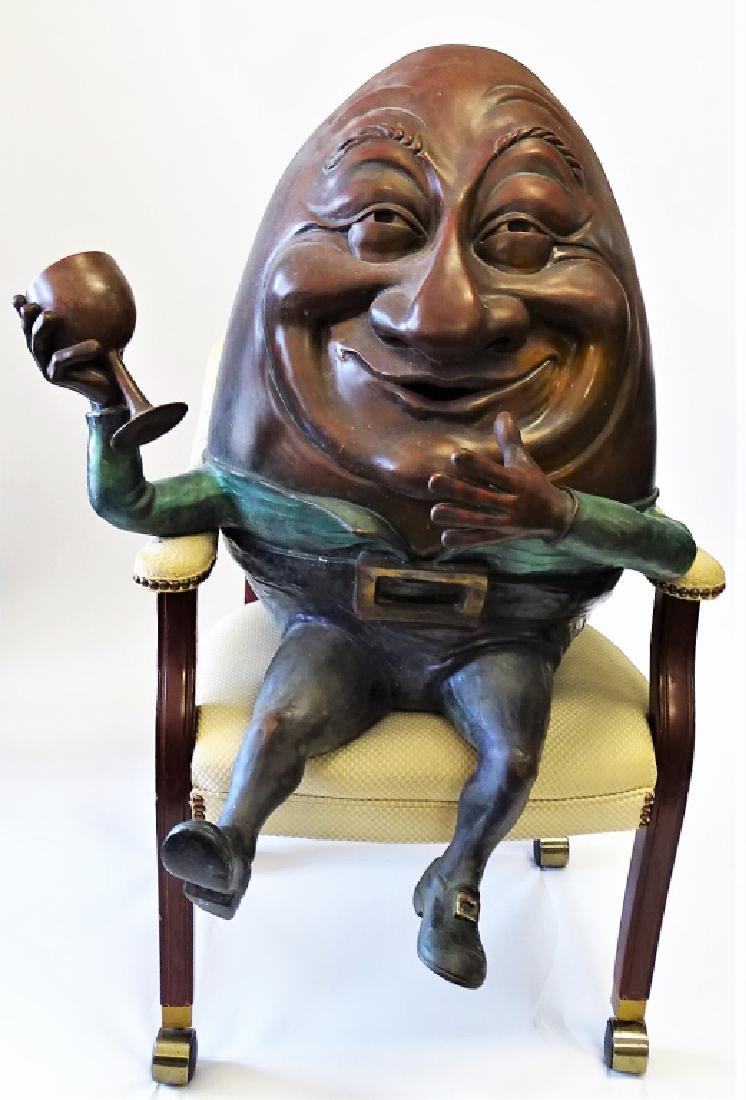 KIMBER FIEBIGER BRONZE HUMPTY DUMPTY SCULPTURE