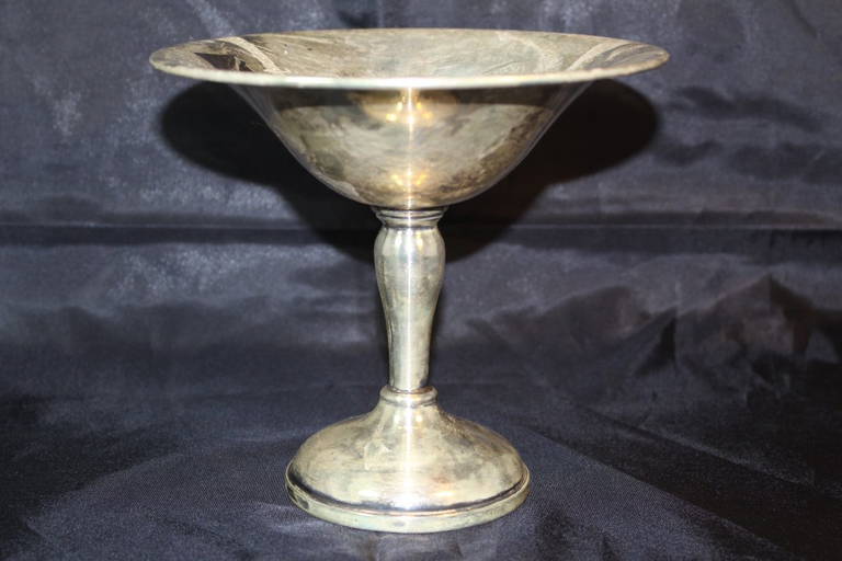 Antique Sterling Silver Weighted Compote