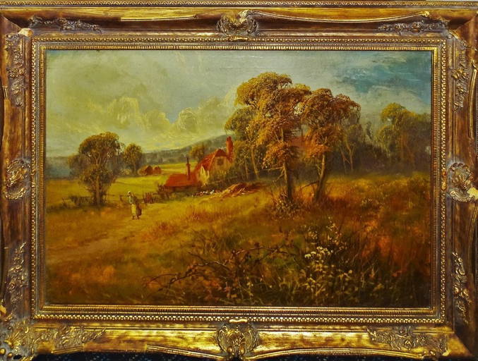 Late 19th C. Landscape Oil/canvas Signed V. Talbor