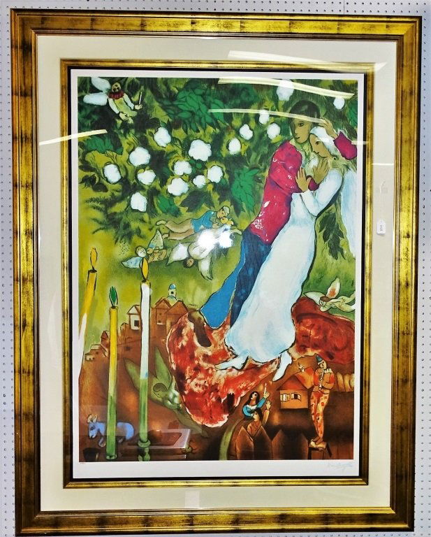 Marc Chagall 'the Three Candles' Lithograph