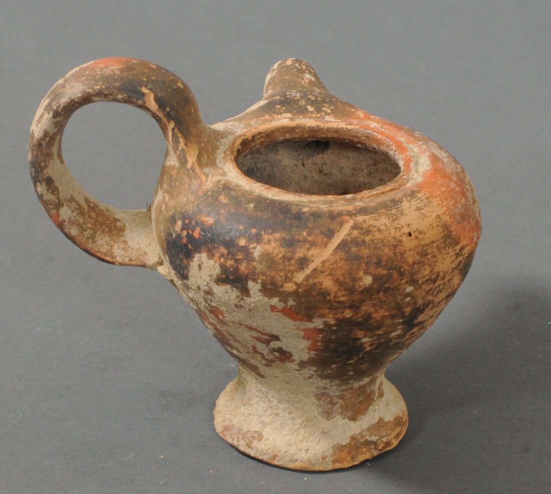ANCIENT ROMAN POTTERY BABY FEEDING SPOUTED CUP