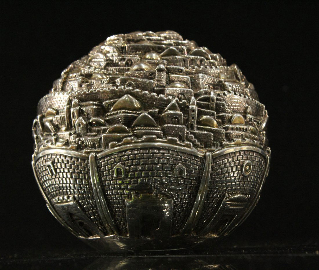 .925 Sterling Clad Sphere Ball of Wall Of Jerusalem