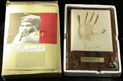 Muhammad Ali Plaque And Handprint