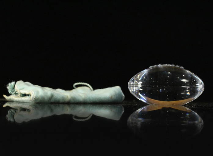 Tiffany & Co Crystal Glass Football Paperweight