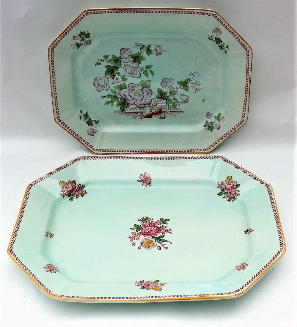 Two [2] ADAMS England CALYX WARE Porcelain Platters