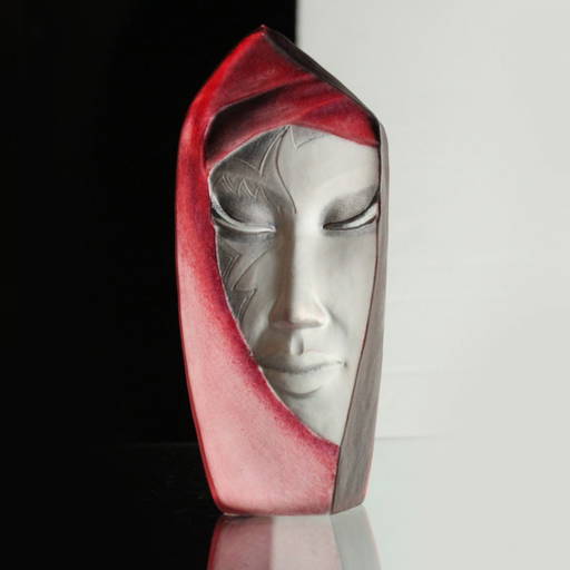 Mats Jonasson Batzeba Mask Face Swedish Art Glass