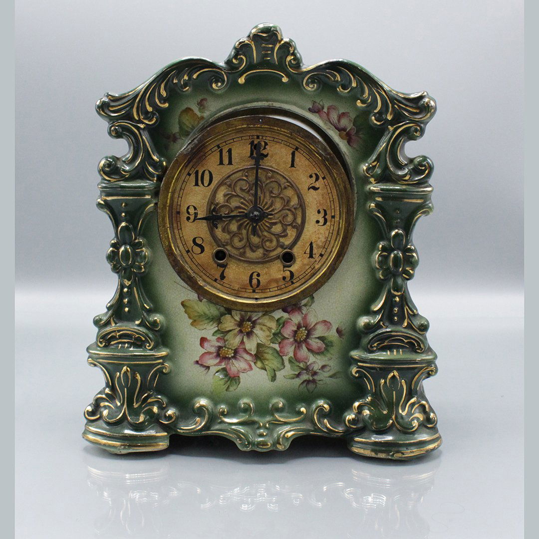 Waterbury Clock Co. Parlor No. 93 Porcelain Case Clock