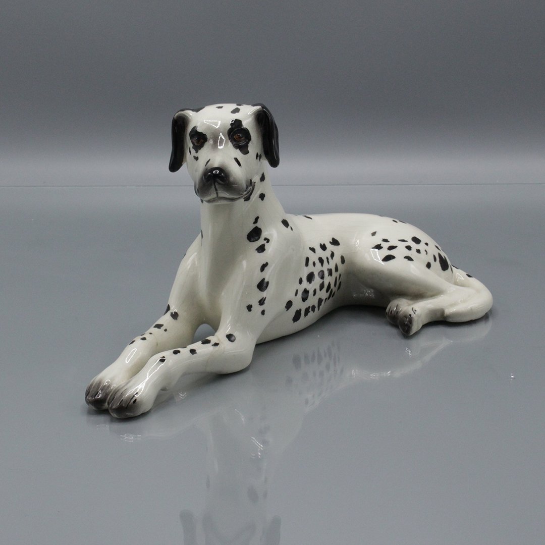 Goldscheider Porcelain Spotted Dog Figure