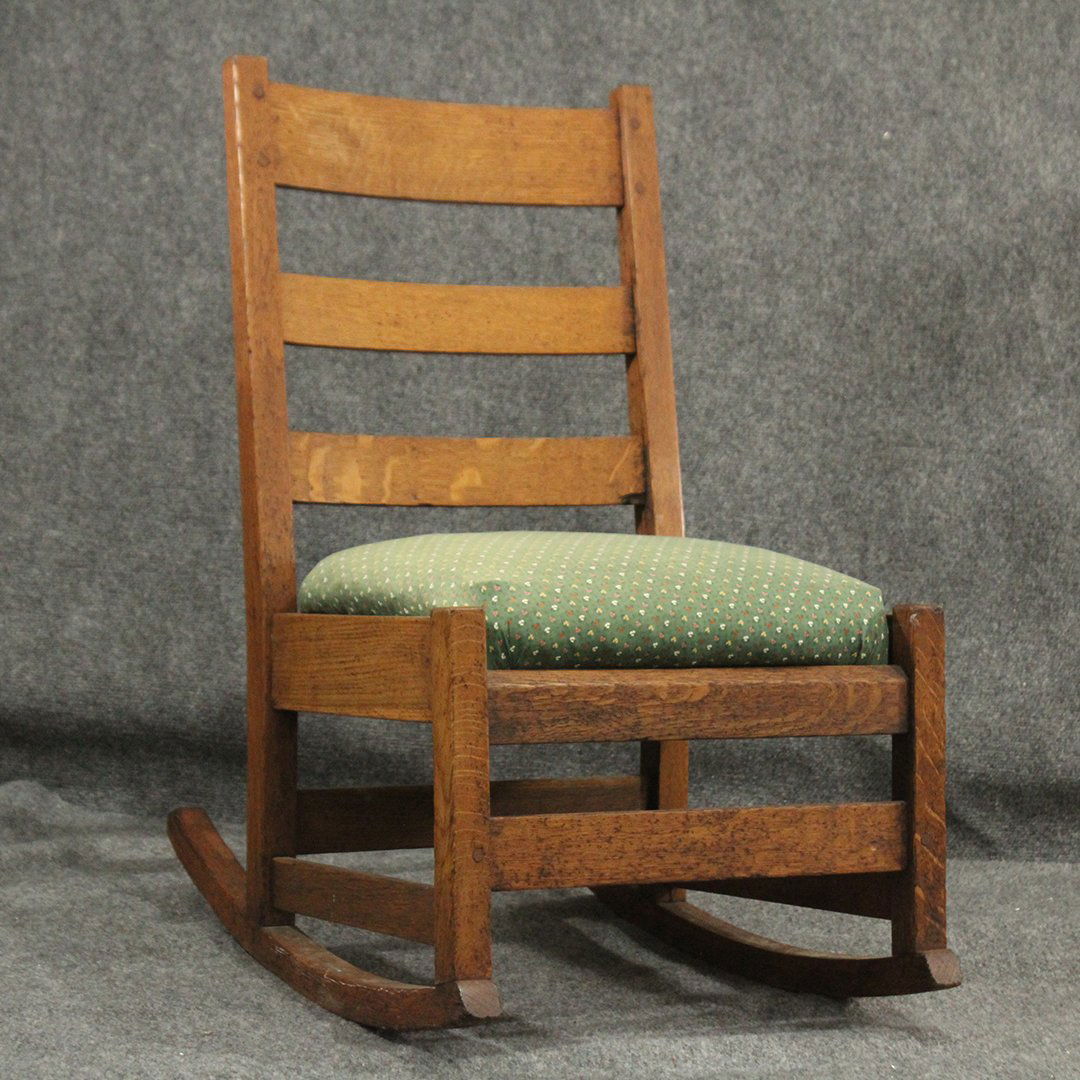 L&lg Stickley Antique Mission Oak Rocking Chair Marked