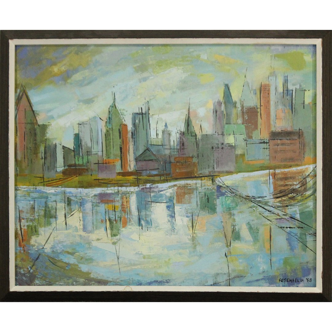 Rosenfeld 1968, Oil/c New York City Skyline