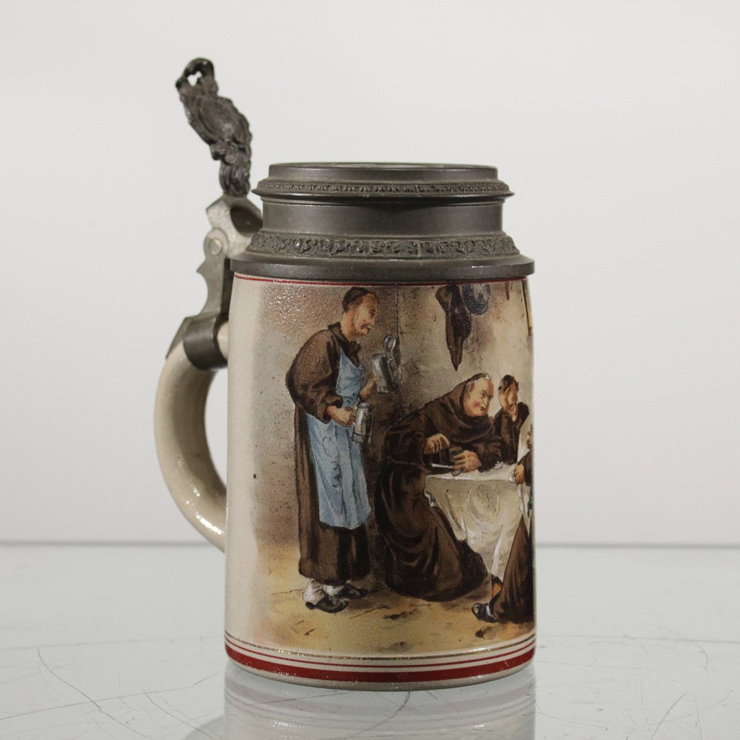 Vintage Lemp St Louis Stein With Monks