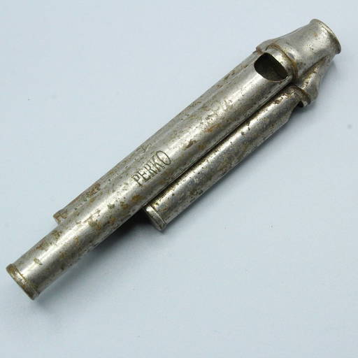 Vintage 3 Pipe Perko Train Conductor's Whistle