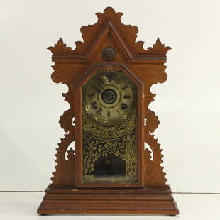 Gingerbread Mantle Clock By Ingraham