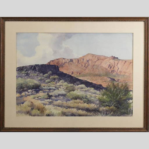 Robert L Shepard 1978 Fine Western Watercolor Landscape